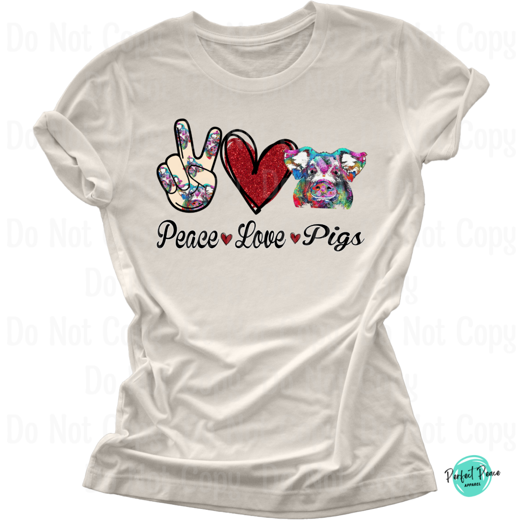 PEACE LOVE PIGS – Southernly Creations Transfers