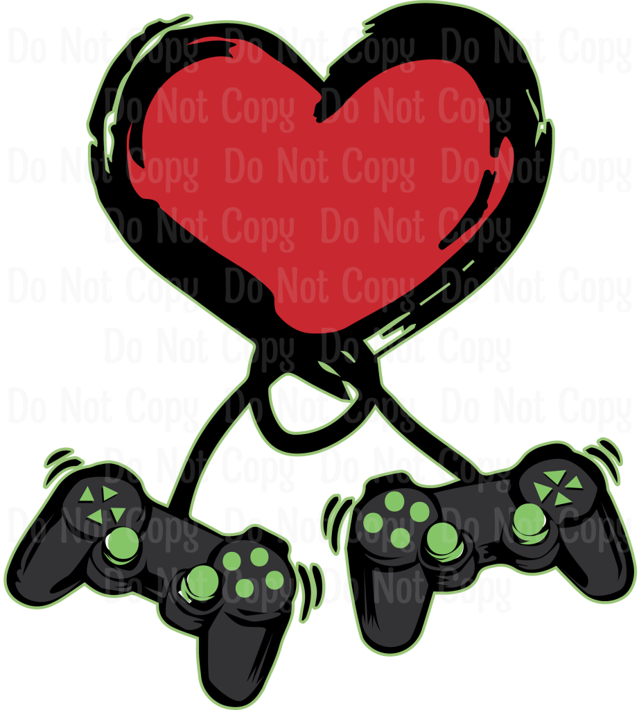 VIDEO GAMER HEART – Southernly Creations Transfers
