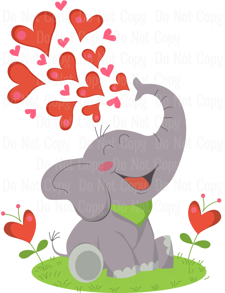 ELEPHANT VALENTINE – Southernly Creations Transfers